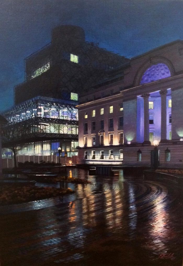 Birmingham Library Night (SOLD) - Rick Garland - Forward Gallery